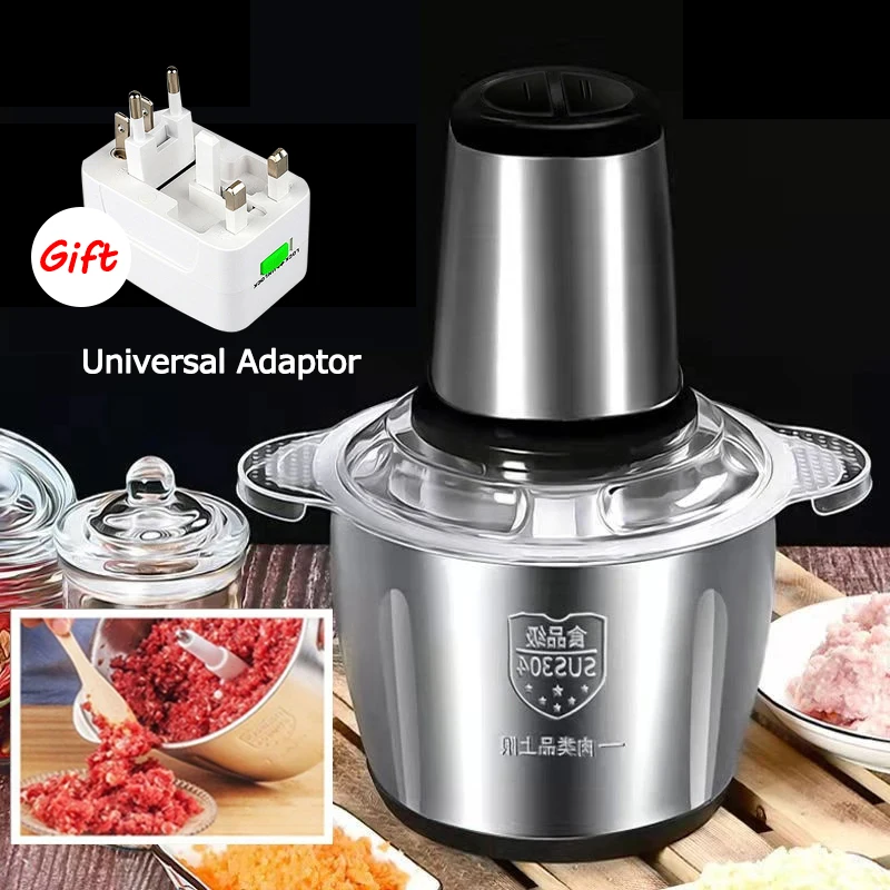 Electric-Meat-Grinder-Food-Processor-Chopper-Mixer-Stainless-Steel ...