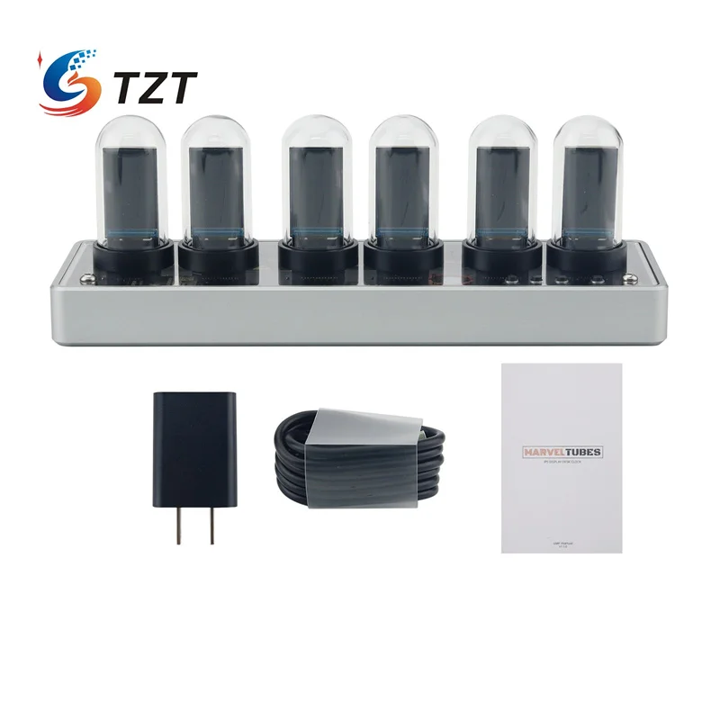 TZT-Marvel-Tubes-IPS-Display-Desktop-Clock-Alarm-Clock-Wifi-Timing-with ...