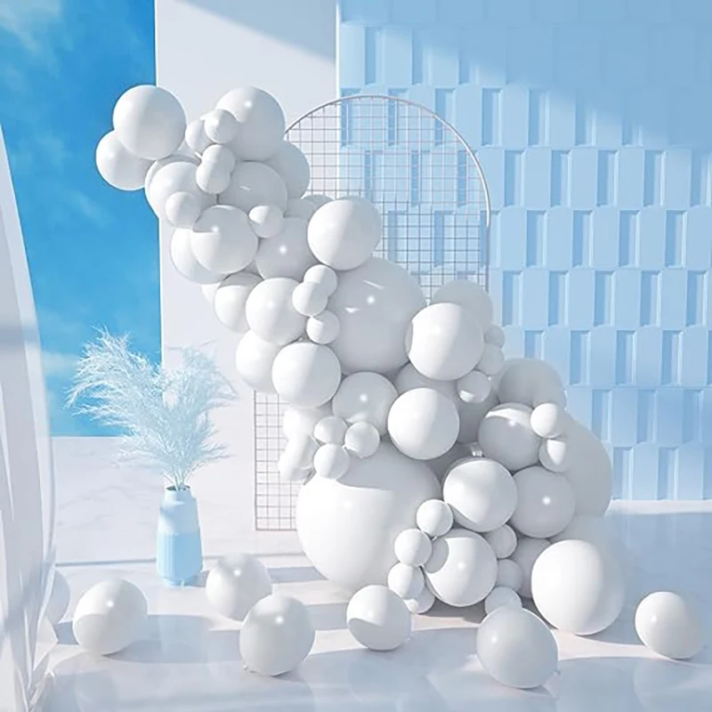 100Pcs-White-Balloons-Birthday-Party-As-Merry-Chritmas-Graduation-Baby ...