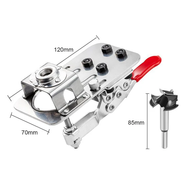 Famegmunkáló Lyuk Fúrási Útmutató Lokátor 35 Mm -Es Csuklópántos Lyukak ...