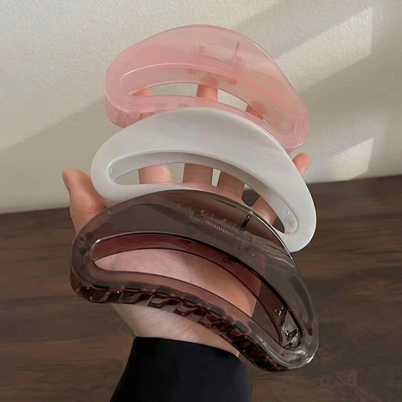 Simple-large-cut-out-grab-clip-women-s-high-end-curved-shark-clip-back ...