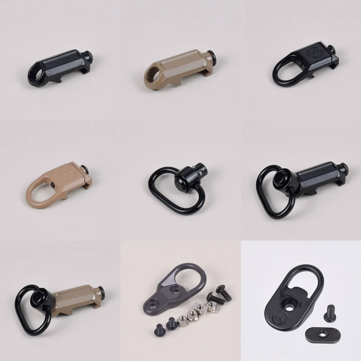 Tactical-RSA-Sling-Swivel-Mount-GBB-Paraclip-Gun-QD-Rail-Slings-Strap ...