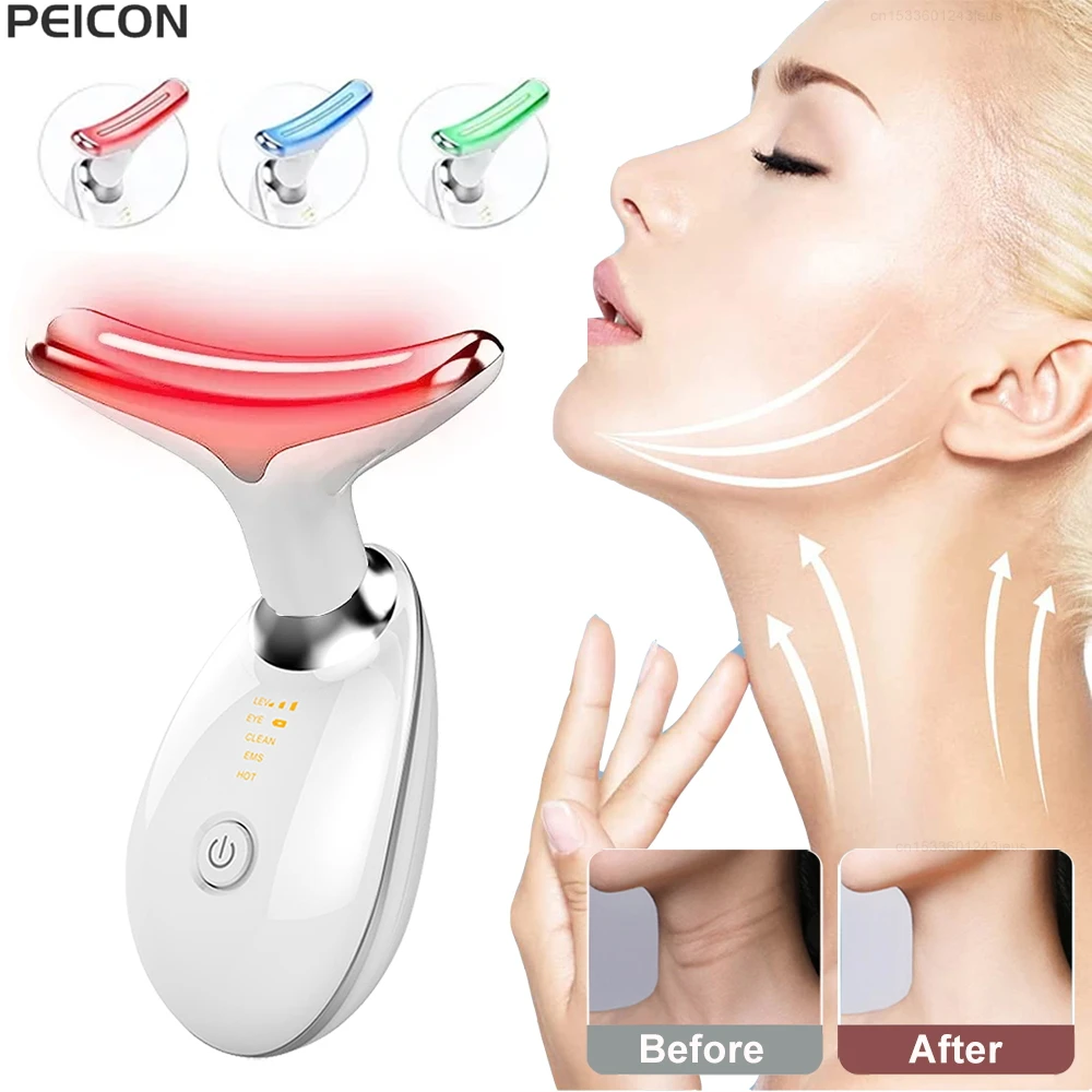 Face-Massager-Anti-aging-Facial-Massage-EMS-Facial-Microcurrent-Red ...