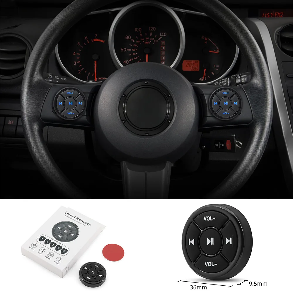 5 Keys Wireless Car Multi Remote Control Steering Wheel Control ...