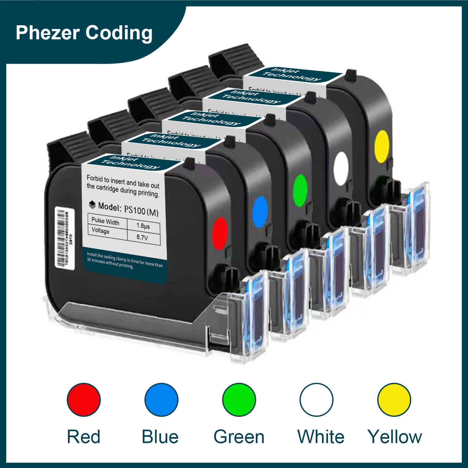 Phezer-A-Level-PS100-Ink-Cartridge-Quick-Dry-12-7mm-Original-White ...