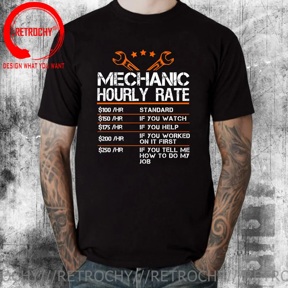 Funny-Mechanic-Hourly-Rate-Gift-Shirt-Labor-Rates-T-Shirt-Fix-Thing-Car ...