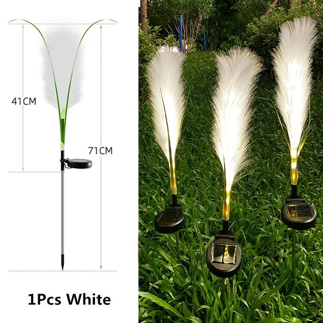 Solar Reed Lights Outdoor Fiber Light Waterproof Solar Garden Lamp ...
