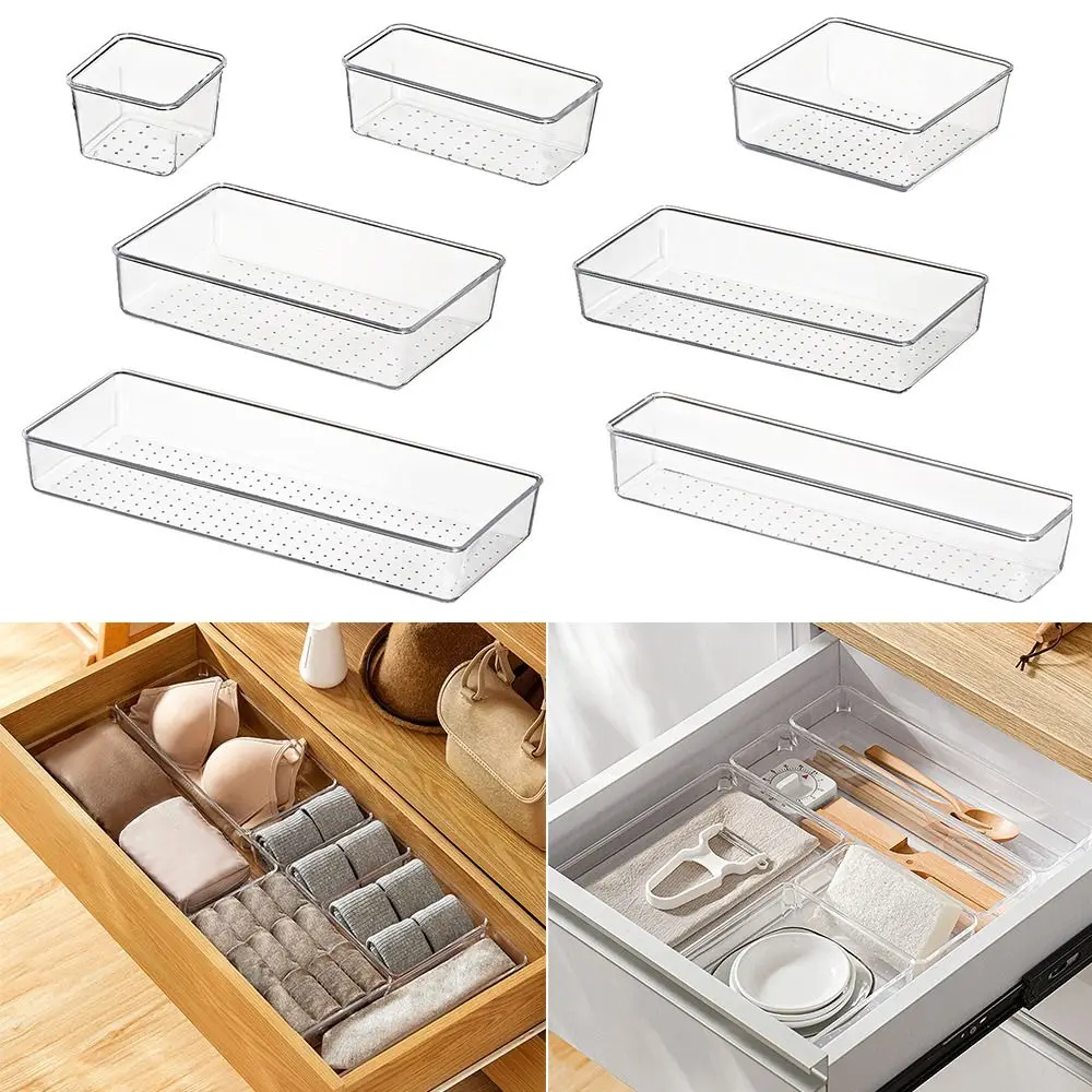 Transparent Plastic Drawer Organizer Drawer Divider Storage Box Jewelry ...