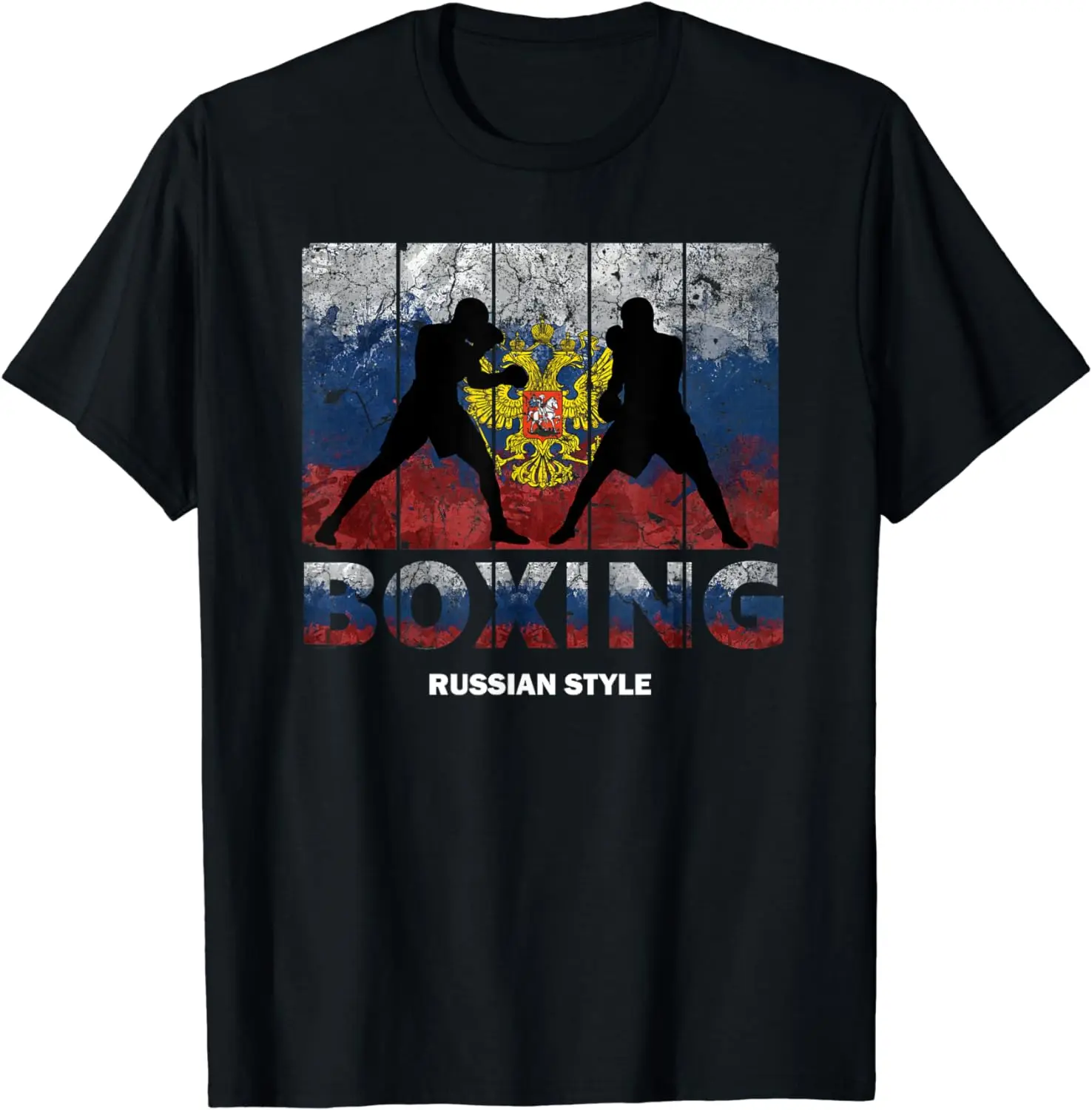 Russian Vintage Style Boxing Great Boxing Russia T-Shirt Graphic T ...
