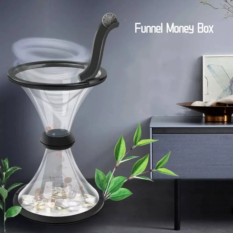 Creative-Transparent-Vortex-Coin-Piggy-Bank-Fun-Money-Savings-Bank ...