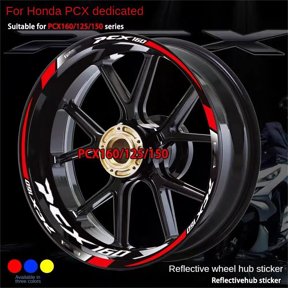 For-Honda-PCX125-150-160-Reflective-Motorcycle-Accessories-Wheel-Tire ...
