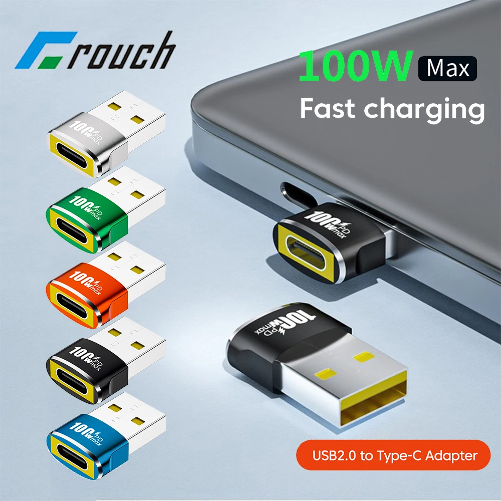 Crouch-USB2-0-To-Type-C-Adapter-PD100W-Fast-Charging-Type-C-Female-To ...