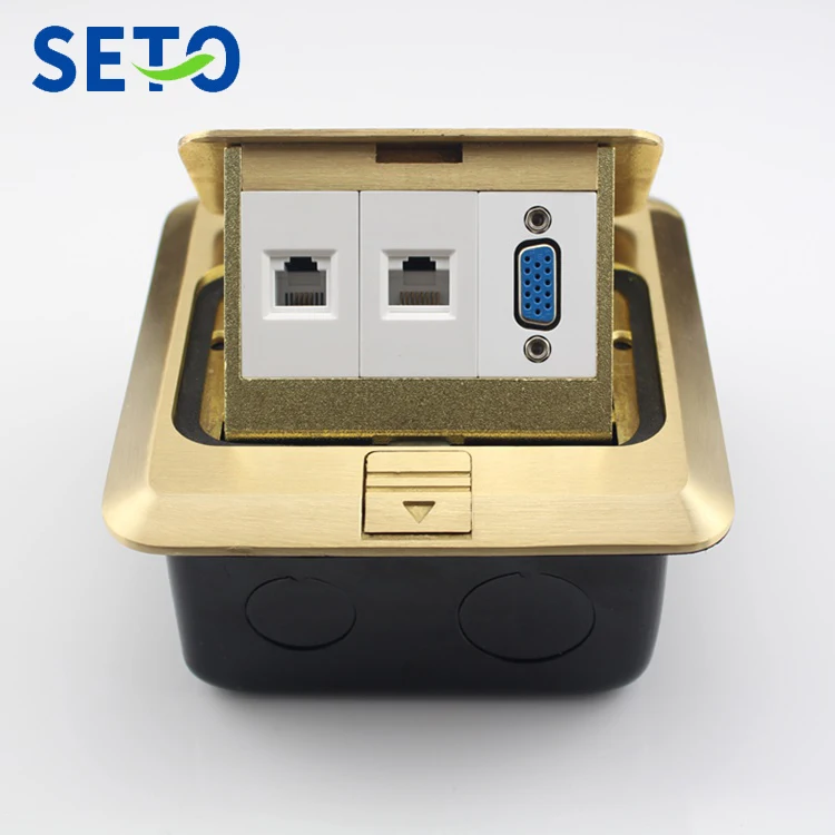 Seto Pop-up Type Floor Socket Network Lan Rj45 Cat5e+ Rj11 Cat3 Tel ...