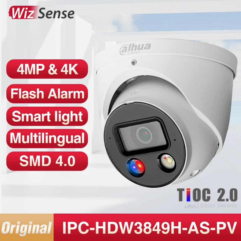 Dahua-4MP-4K-Smart-IP-Camera-Sound-Light-Alarm-Security-Protection-Full ...