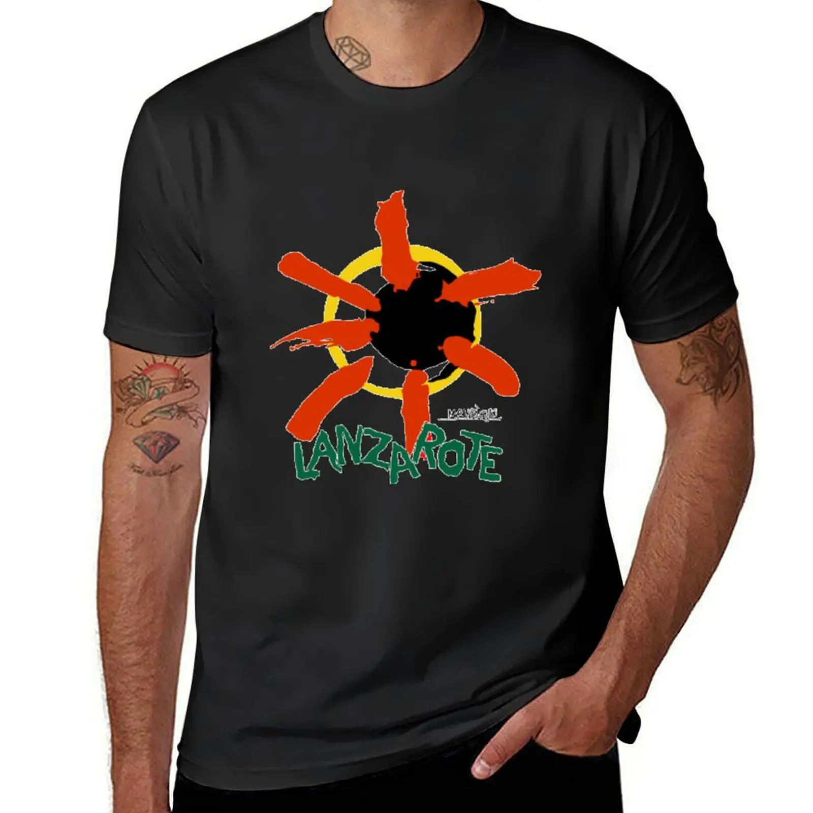 Lanzarote-Manrique-Sun-Volcano-Symbol-T-Shirt-summer-top-Aesthetic ...