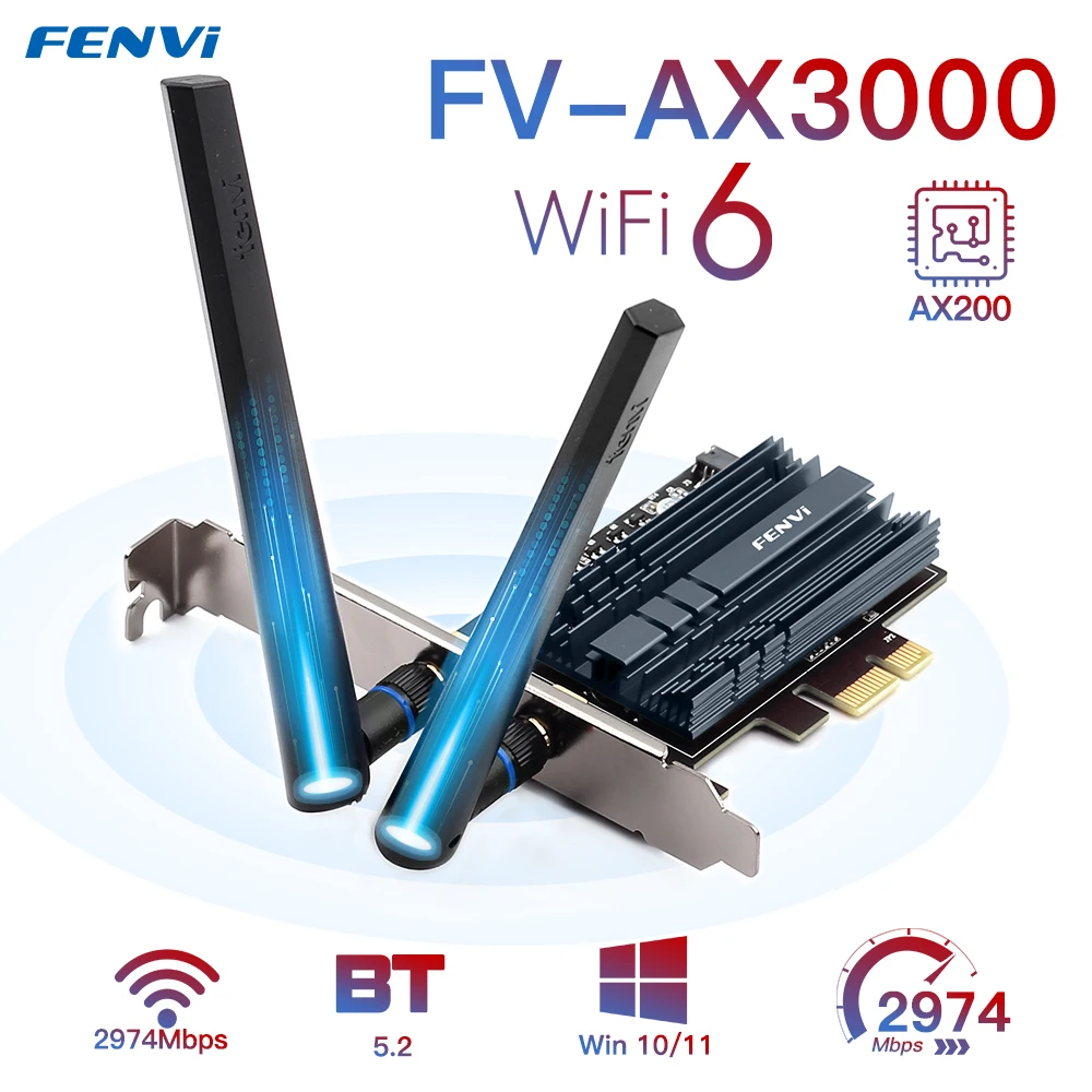 3000Mbps-FV-AX3000-Wi-Fi-6-AX200-Wireless-PCIe-For-Bluetooth-5-2-802 ...