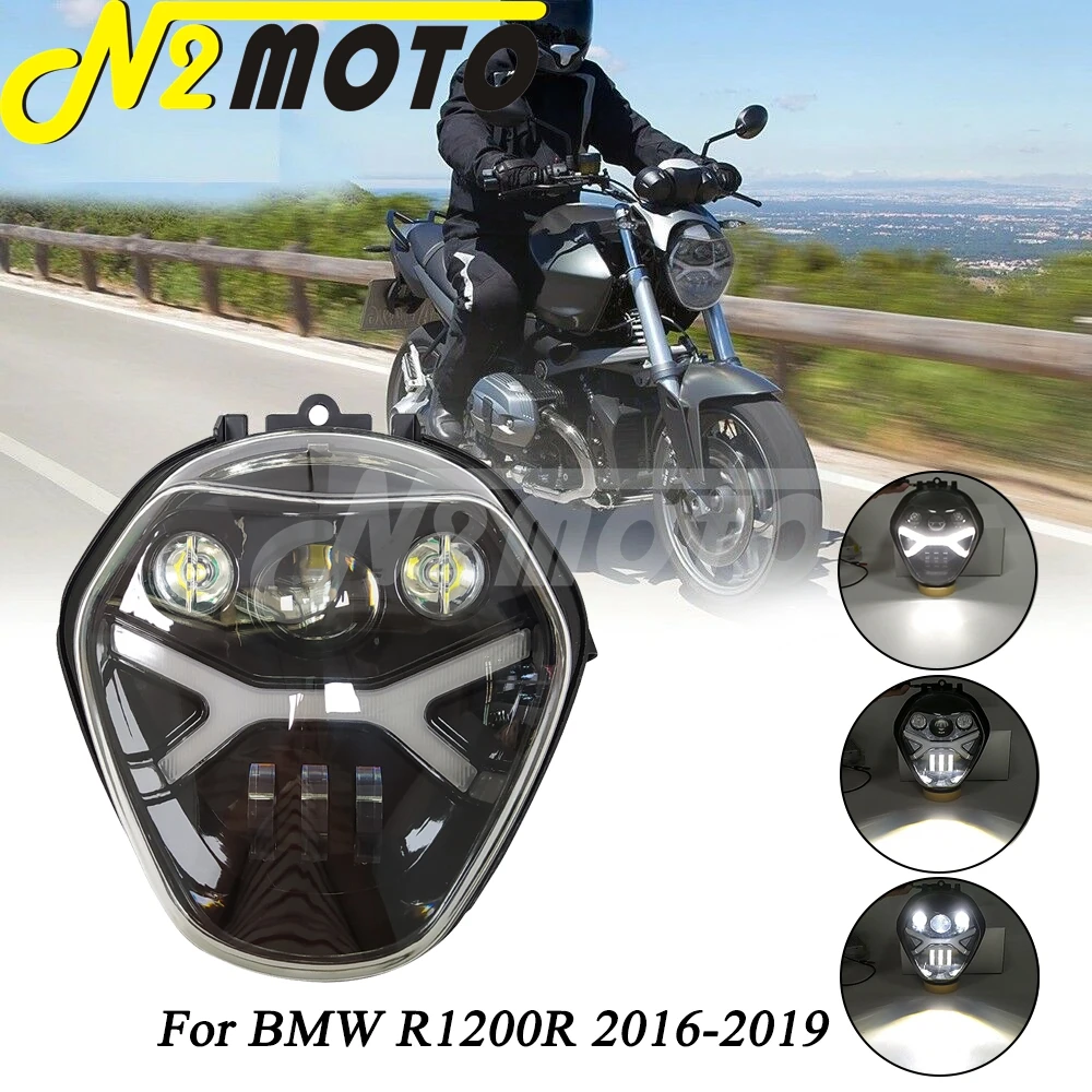 For BMW R1200R R 1200R Motorcycle LED Headlight Assembly IP67 2016 2019 ...