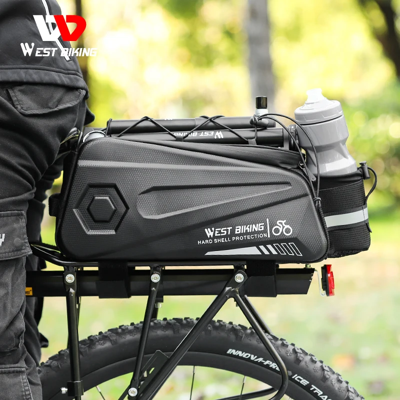 WEST-BIKING-Waterproof-Bicycle-Trunk-Bag-Hard-Shell-Bike-Rear-Rack ...