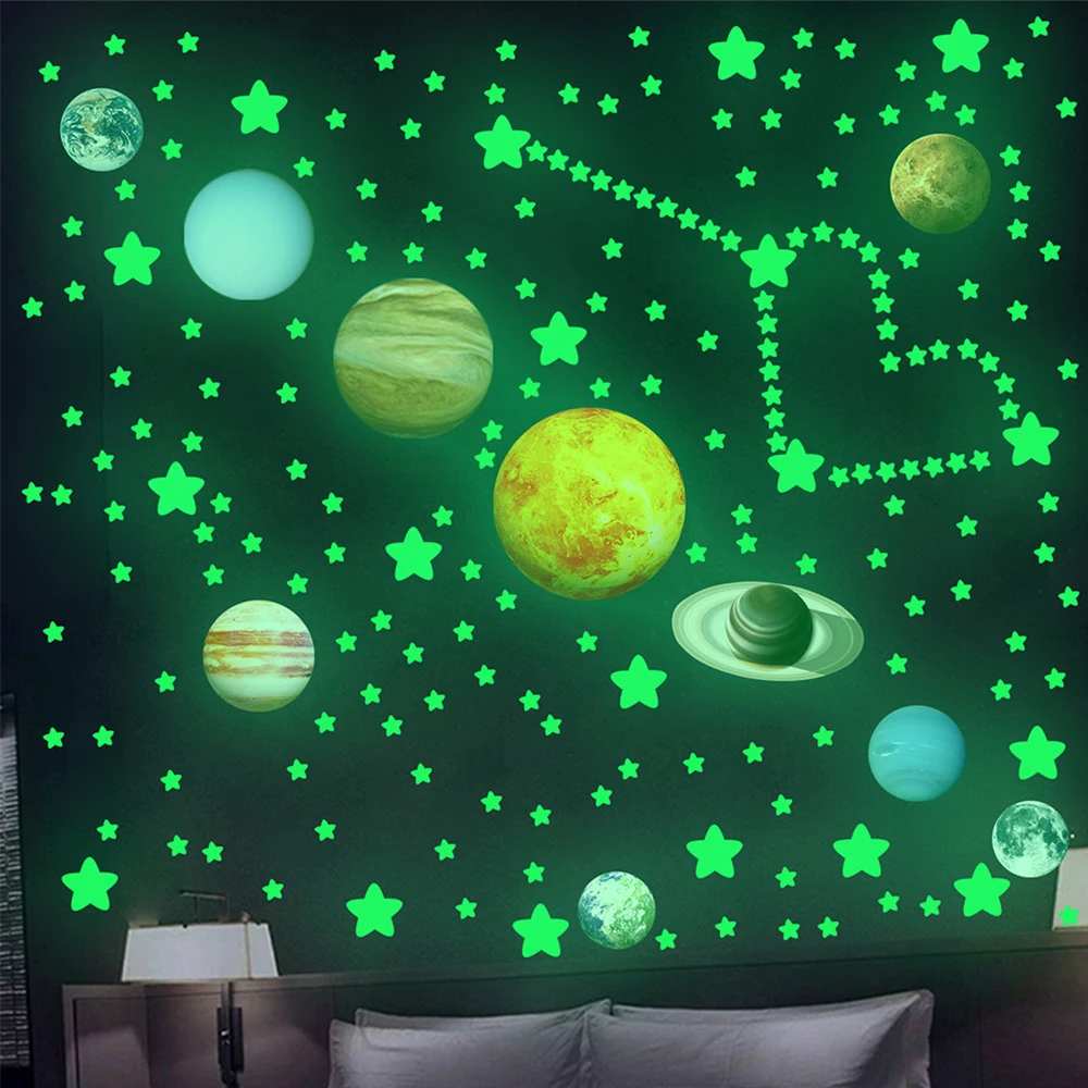 Luminous-Moon-Stars-Wall-Stickers-Ten-Planets-Wall-Sticker-for-Kids ...