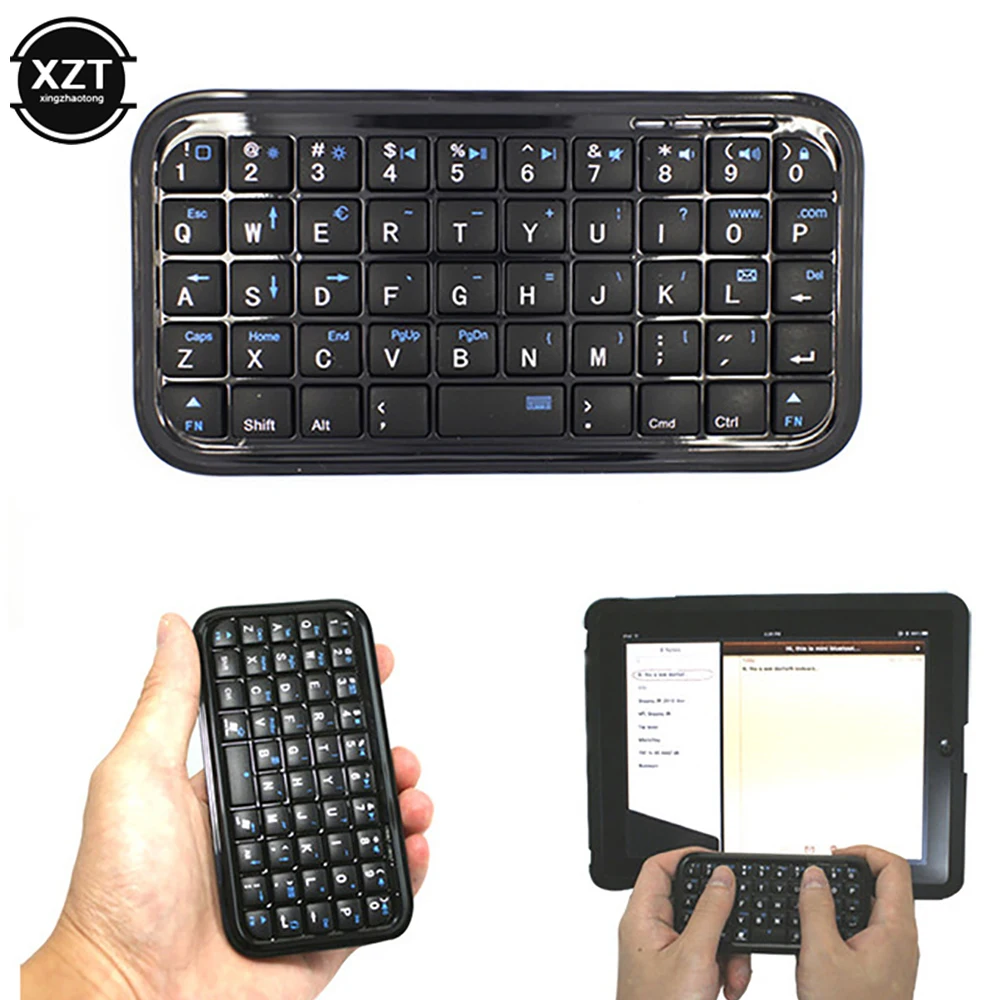Mini Bluetooth 3.0 Keyboard Rechargeable Slim Travel Size Wireless ...