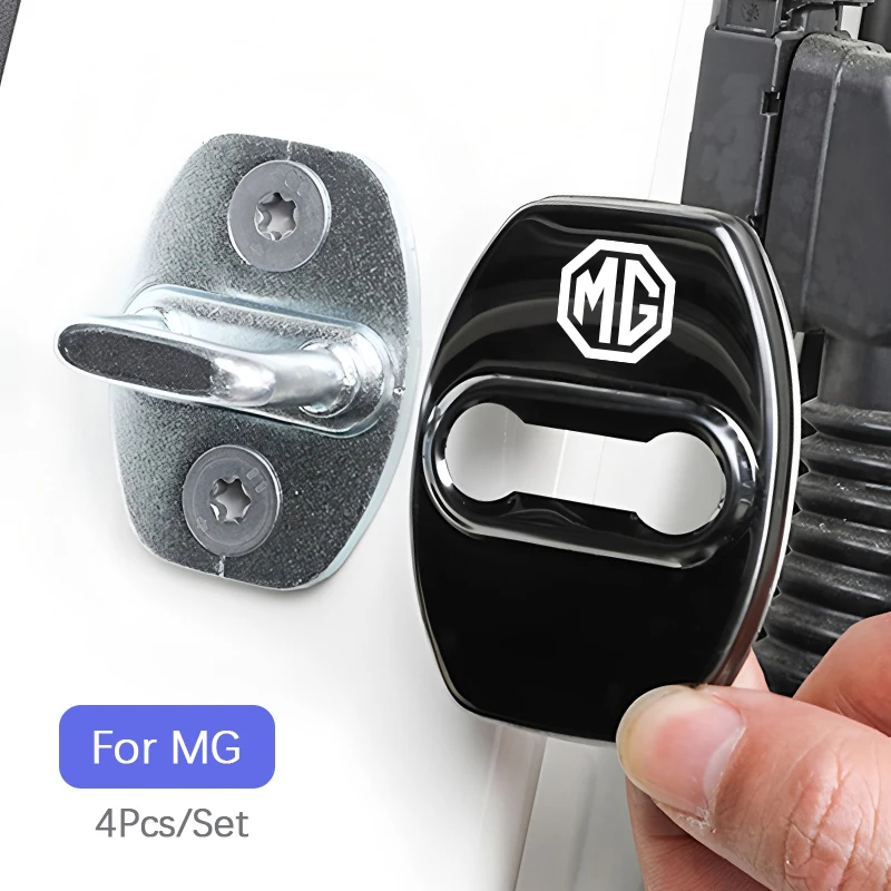 Car Door Lock Catch Cover Polish Metal Protective Cap For MG 4 5 6 7 ...