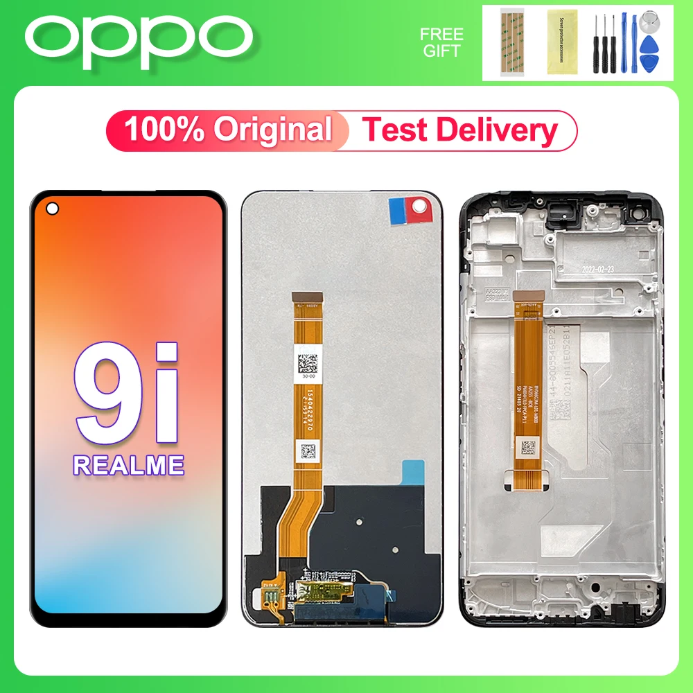 Realme 9i LCD 디스플레이 6.6 "OPPO Realme 9i RMX3491 LCD 디스플레이 터치 스크린 디지타이저 ...
