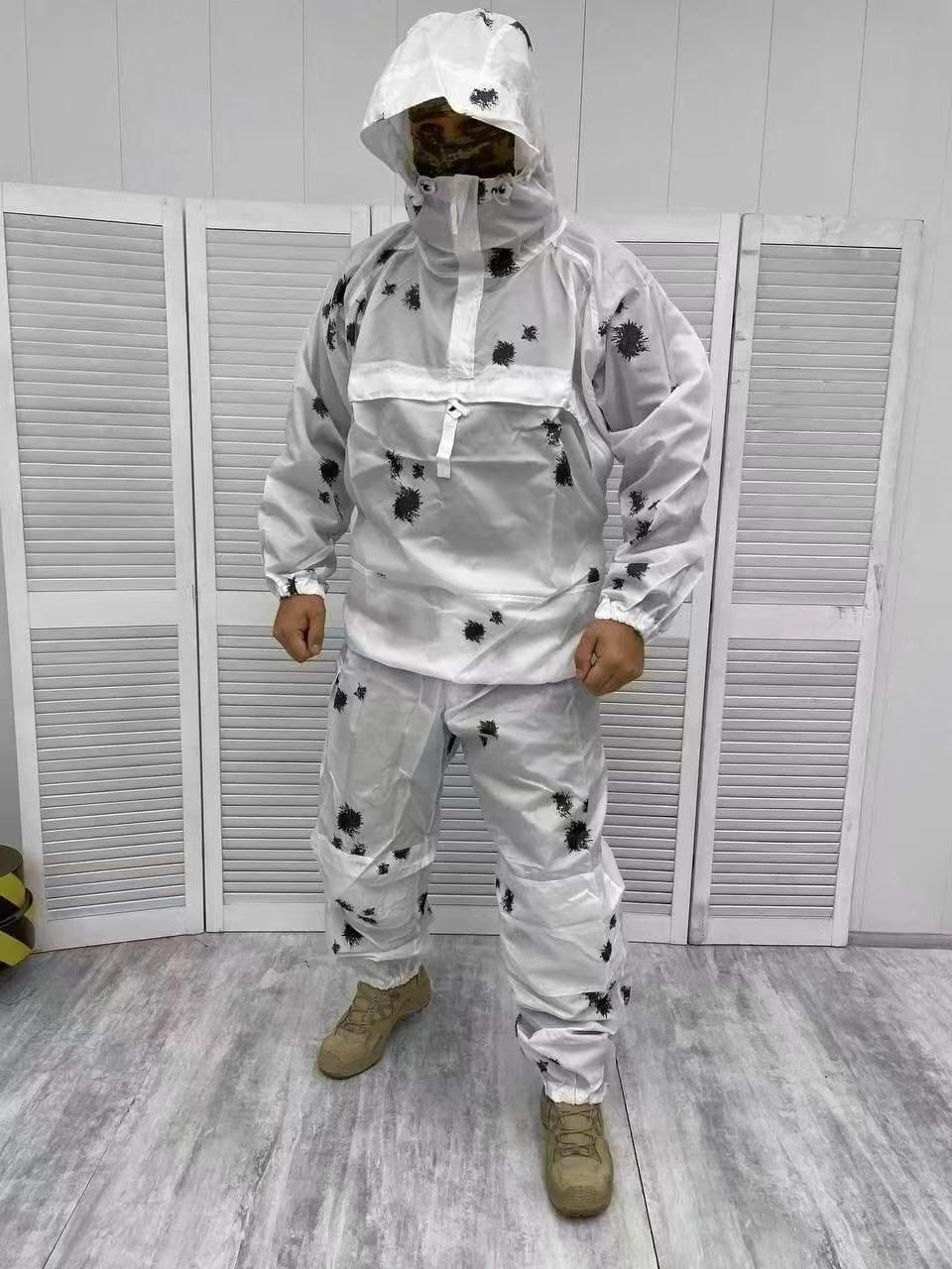 Hunting-Clothes-White-Snow-Ghillie-Suits-Camouflage-Clothing-Jacket-And ...