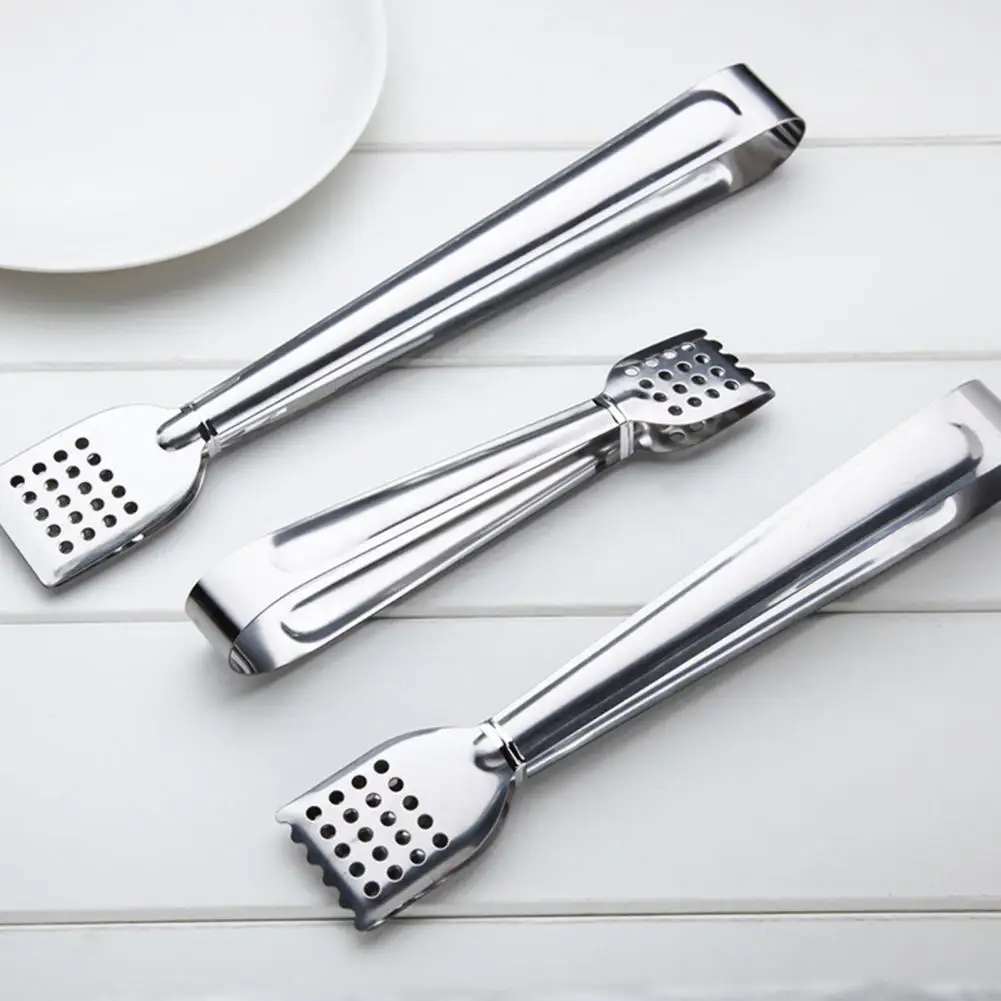 Non-slip-Food-Tong-Stainless-Steel-Hollow-Rounded-Edge-Cooking-Clamp ...