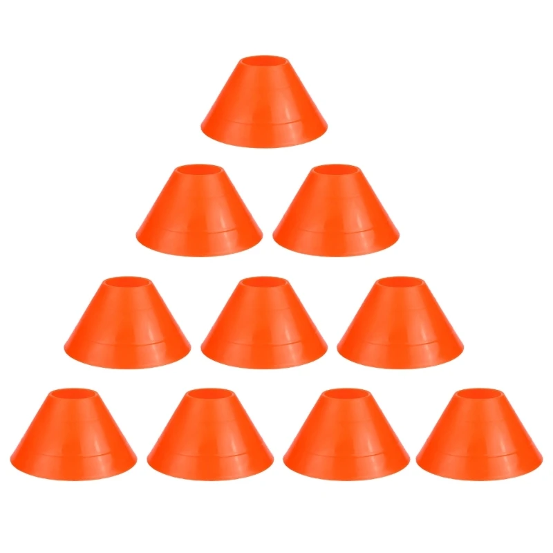 10 Pieces/Set Disc Cone Kit Soccer Cones Agility Drills Cones Mark Disk ...