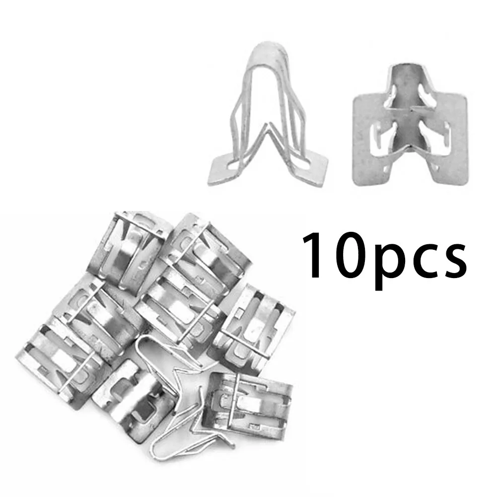 10Pcs Metal Retainer Clip Universal Car Front Console Dash Dashboard ...