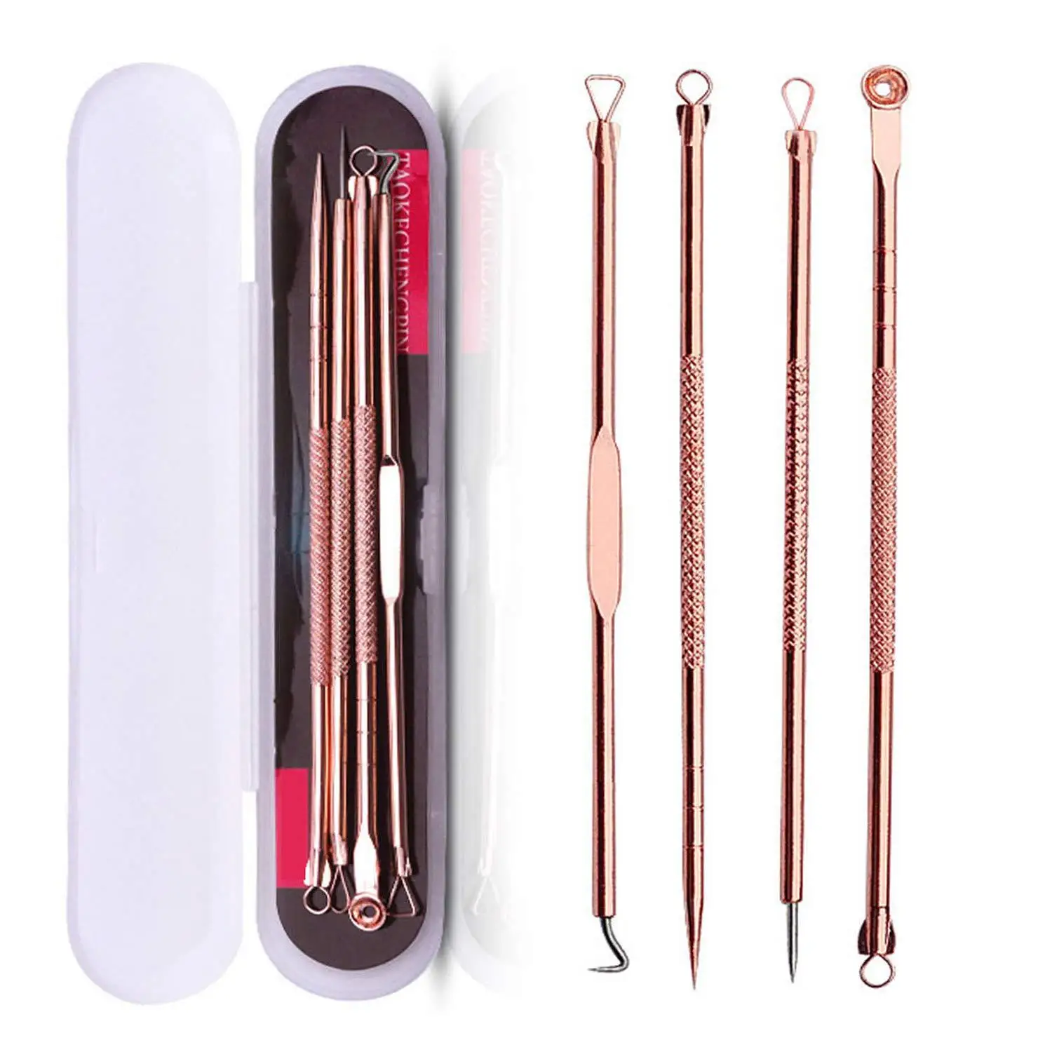 4pcs-Stainless-Steel-Silver-Acne-Needles-Pimple-Blackhead-Remover-Tools ...