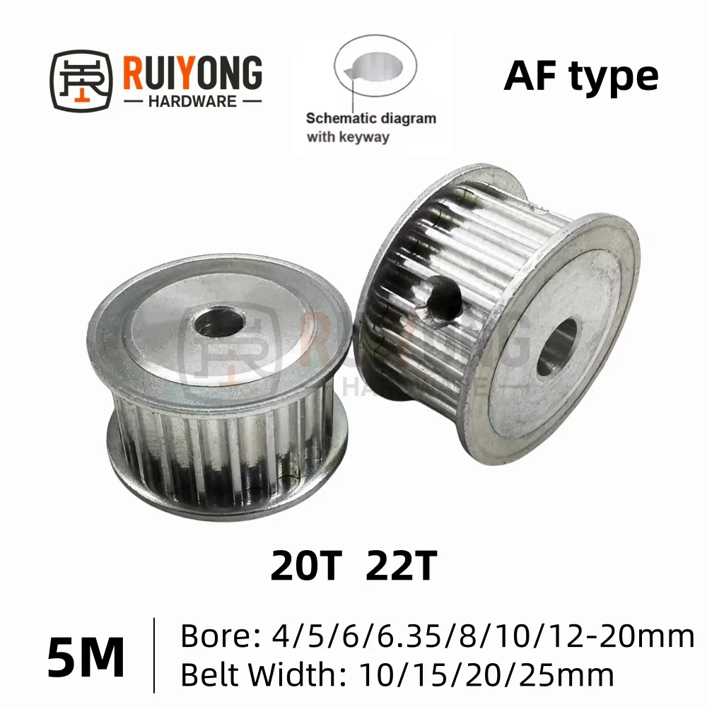 HTD 5M Timing Pulley 20/22Teeth Bore 4-20mm Belt Width 10/15/20/25mm 5M ...
