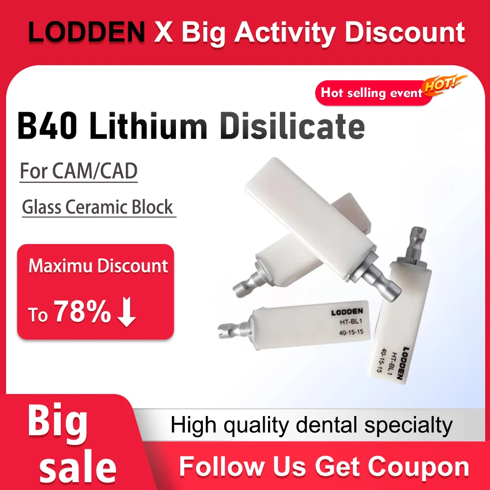 LODDEN Lithium Disilicate B40 Blocks Glass Ceramic Dental Lab HT LT For ...