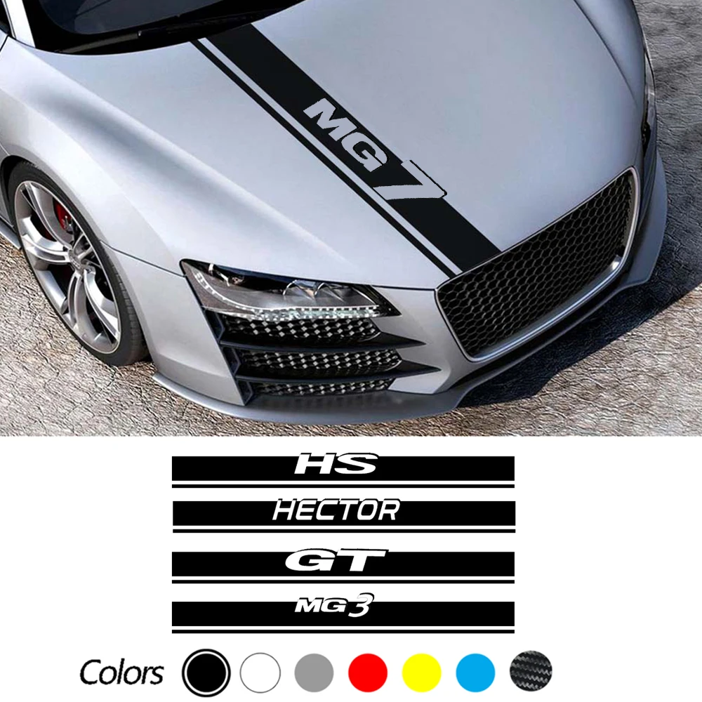 New-Styling-Stripe-Vinyl-Car-Hood-Stickers-for-MG-ZS-GT-HECTOR-HS-MG-3 ...