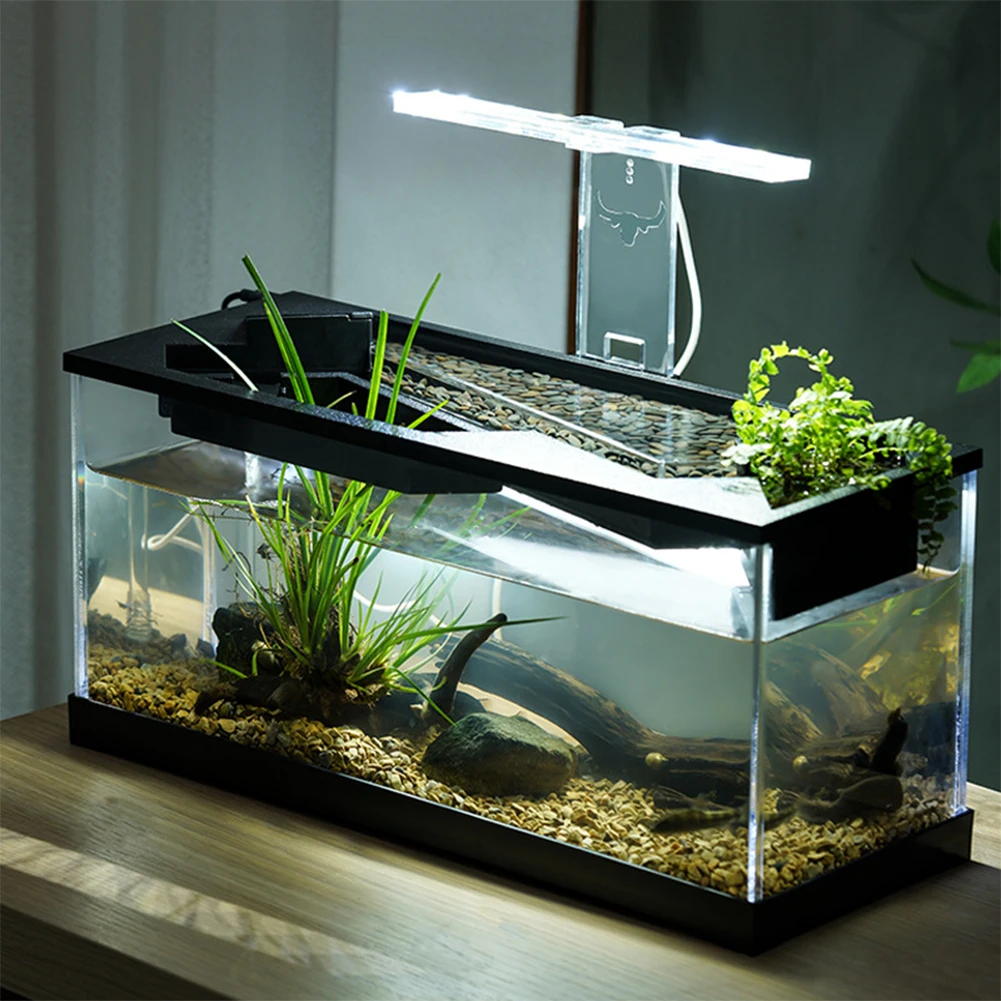 Betta-Fish-Tank-Aquarium-Fish-Tank-Kit-With-Transparent-Cover-LED-Light ...