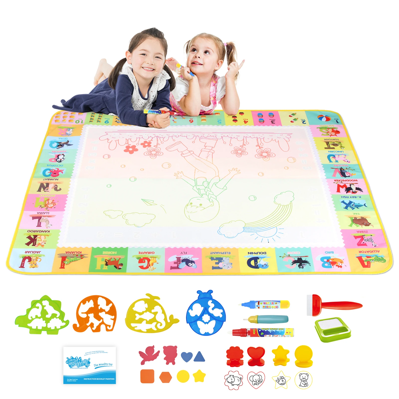 100x80CM-Magic-Water-Drawing-Mat-Coloring-Doodle-With-Reusable-Magic ...