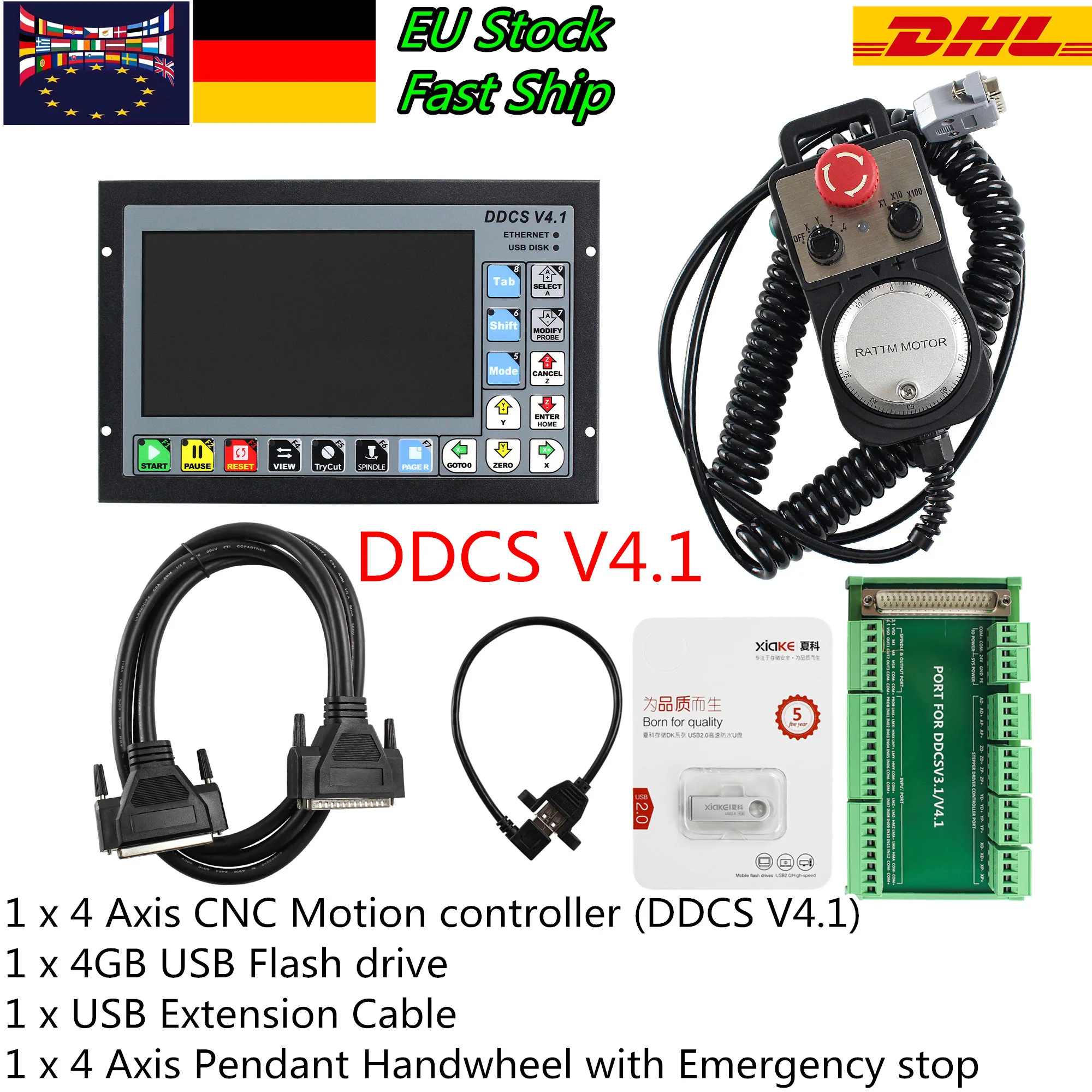 EU-The-Latest-DDCSV-4-1-Cnc-Independent-Controller-4-Axis-Offline ...