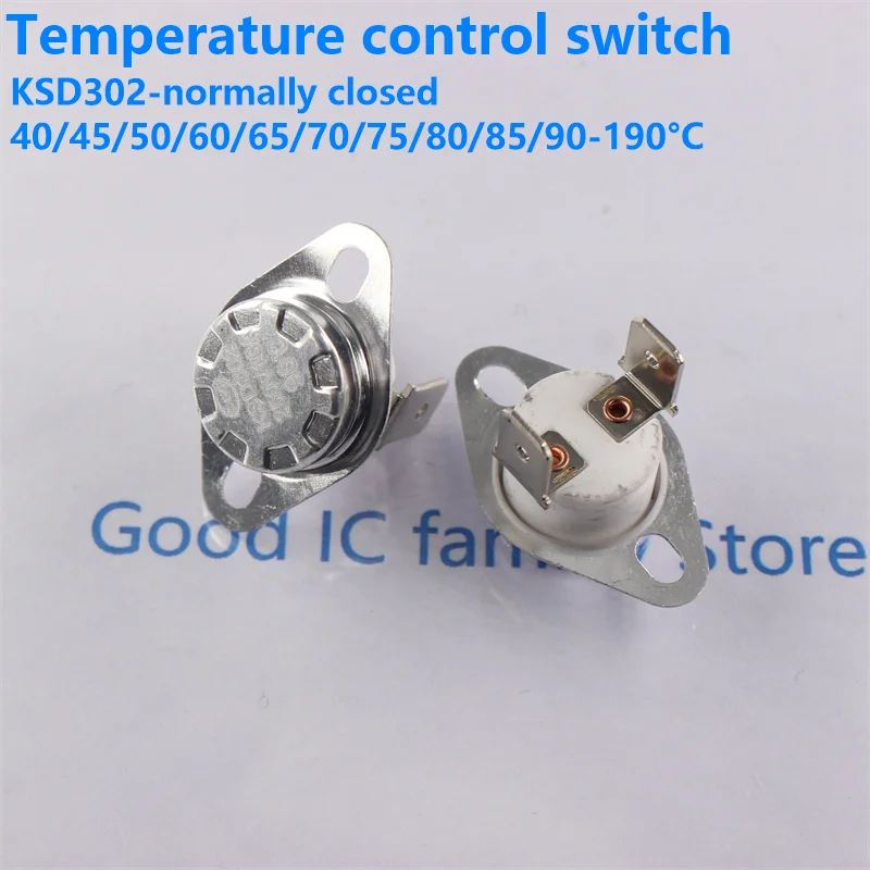 KSD302 16A 250V Ceramic KSD301 Normally Closed Temperature Switch ...