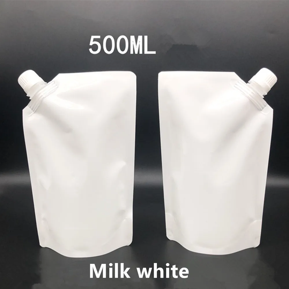 500ml/1L Milky White Standing Up Liquid Packing Bag / Aluminium Foil ...