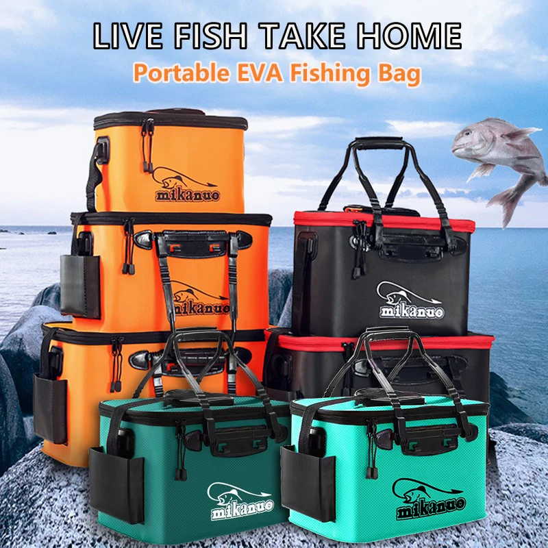 Portable-EVA-Fishing-Bag-Collapsible-Fishing-Bucket-Live-Fish-Box ...