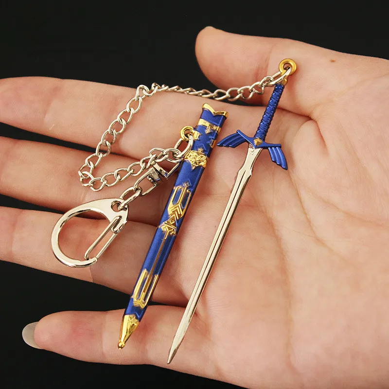 Game-Zelda-Link-Master-Sword-Key-chains-Cosplay-Alloy-Openable-Swords ...