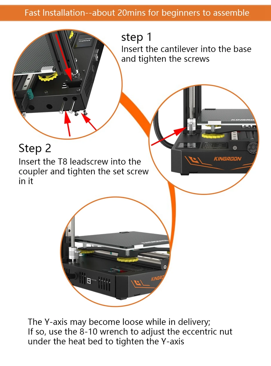 kingroot kp3s pro S1 3d printer Fast Printing Speed High Presicion Core ...