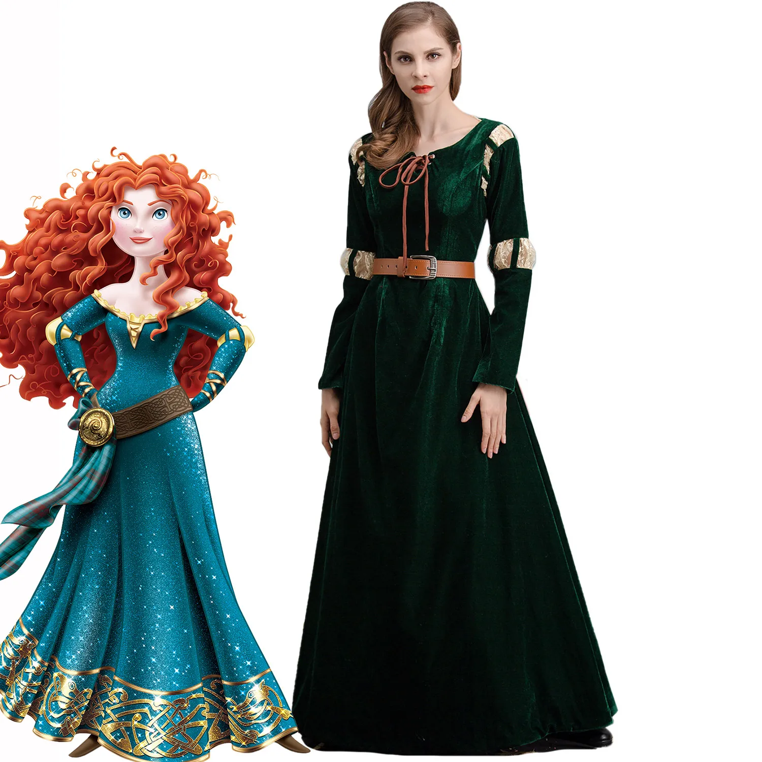 Disney-merida-princesa-traje-para-adulto-s-m-l-xl-fantasia-bravo-merida ...
