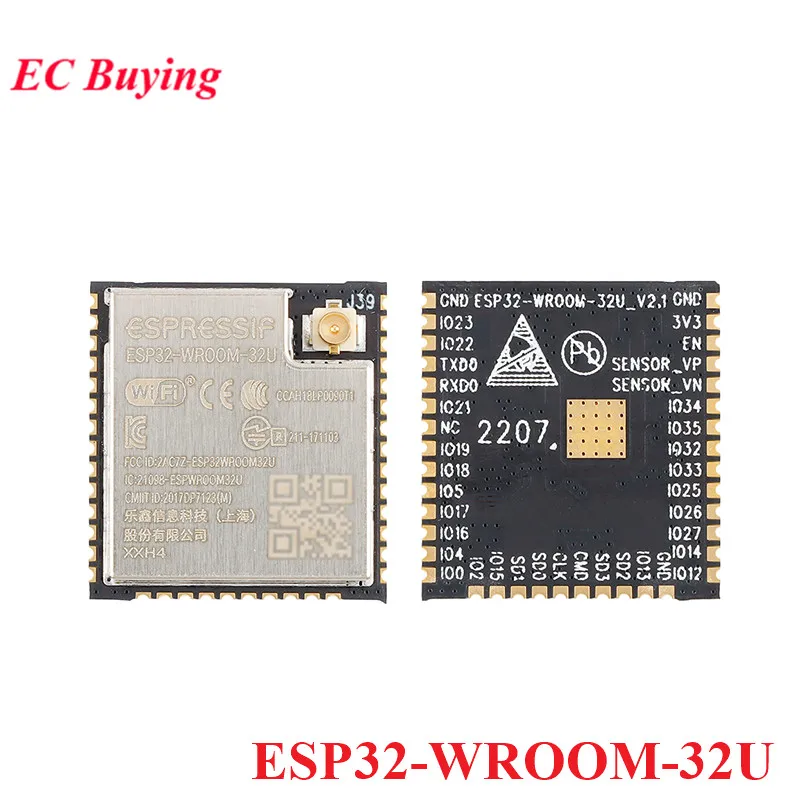 ESP32-WROOM-32U-4MB-8MB-16MB-Flash-ESP32-Dual-core-WiFi-Compat-vel-com ...