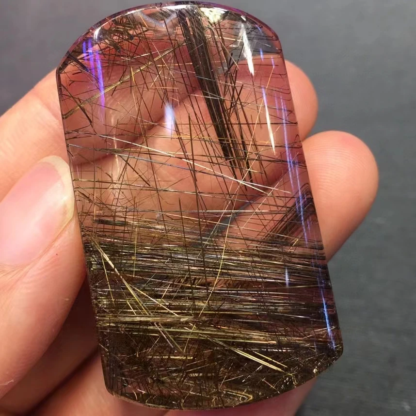 Natural-Silver-Rutilated-Quartz-Pendant-Rectangle-Rutilated-Quartz ...