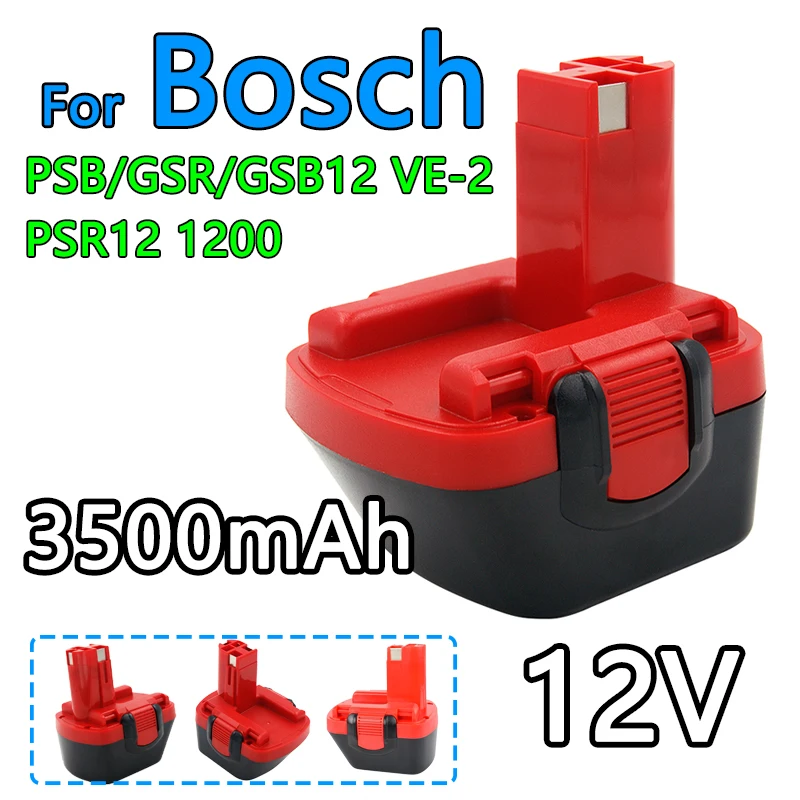 보쉬 드릴 PSR 12 GSR 12 VE 2 GSB 12 VE 2 PSB 12 VE 2 BAT043 BAT045 BAT120 26073 35430 배터리, 3500mAh ...