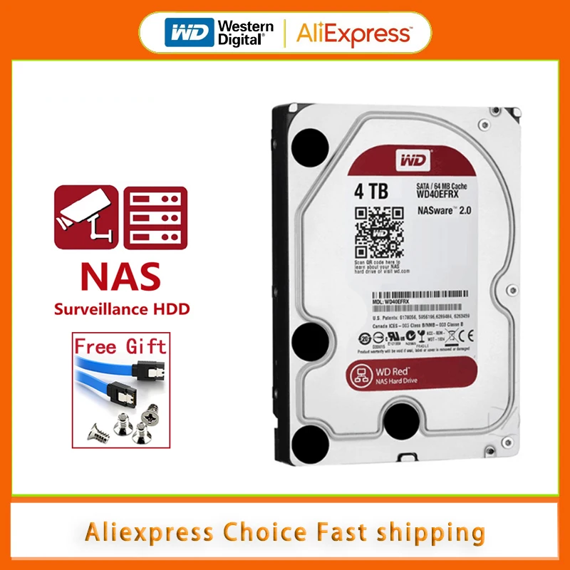 Original Western Digital WD Red NAS 4TB 3TB 3.5" Internal Hard Drive ...
