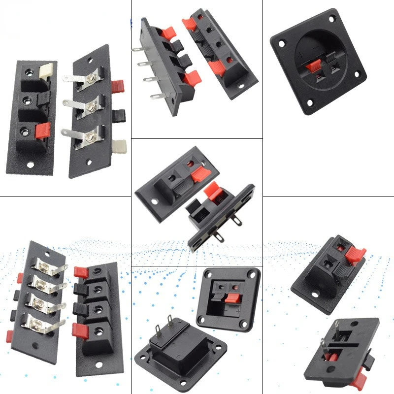 1pc Terminal Push in Jack Spring Load Audio Speaker Terminals 2 ...