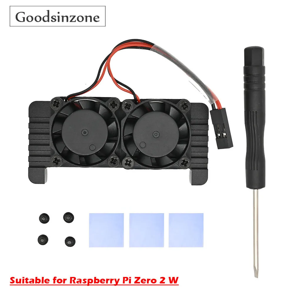 Raspberry-Pi-Zero-2-W-Case-with-Dual-Fan-Kit-Pi0-Heatsink-Set-Raspberry ...