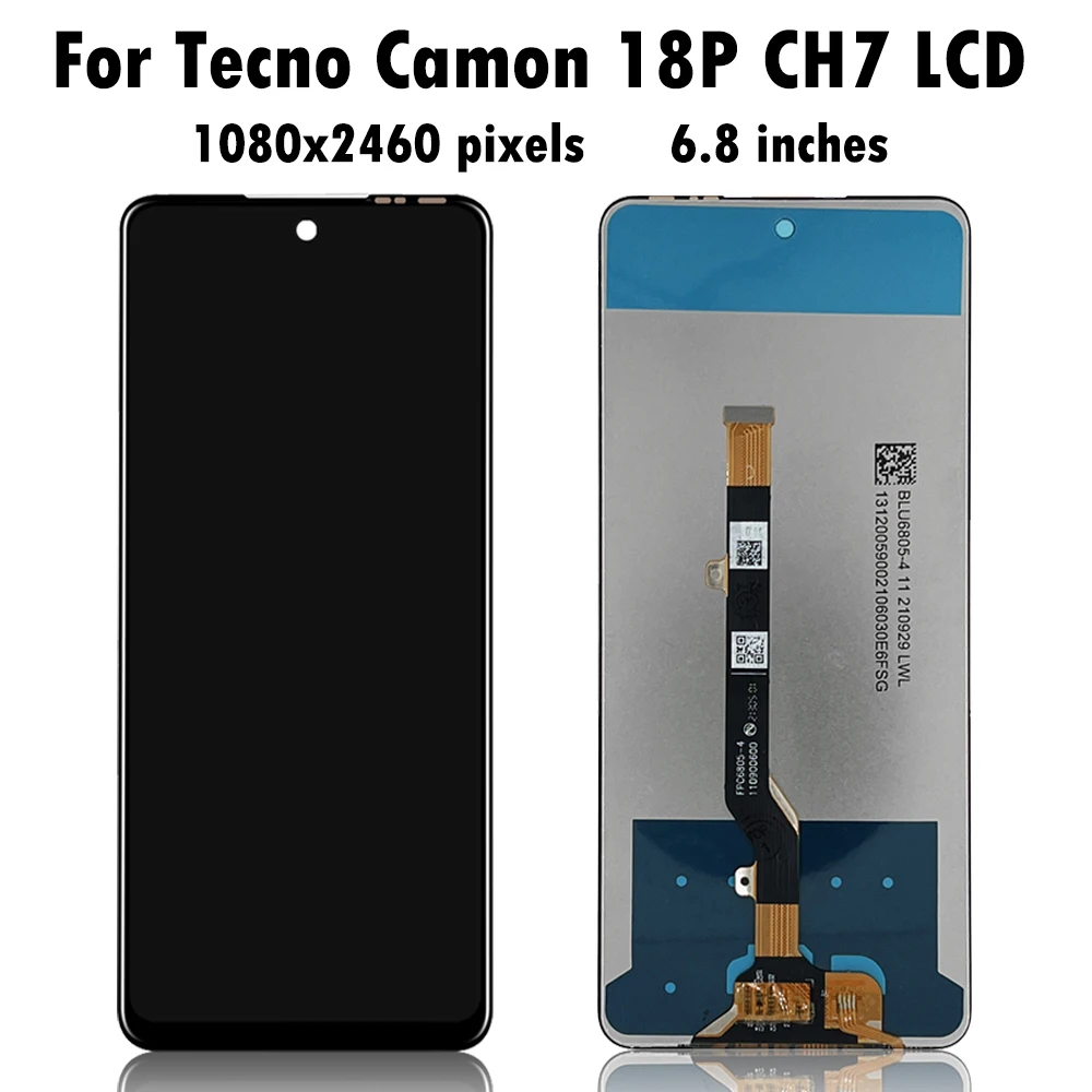 Tecno Camon 18P CH7 X6812 X6812B LCD Display Touch Panel Glass Screen ...